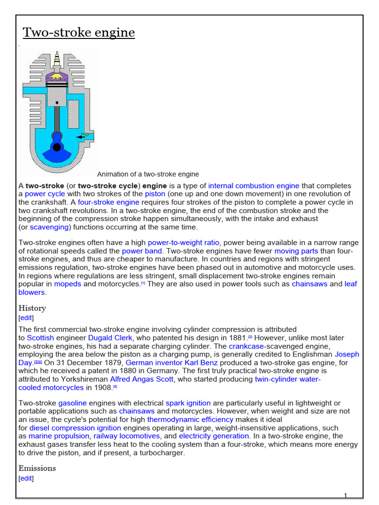 Two-Stroke Engine | PDF | Internal Combustion Engine | Propulsion