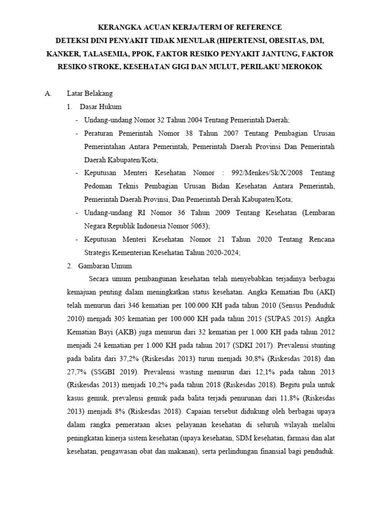 Deteksi Dini Penyakit Tidak Menular | PDF