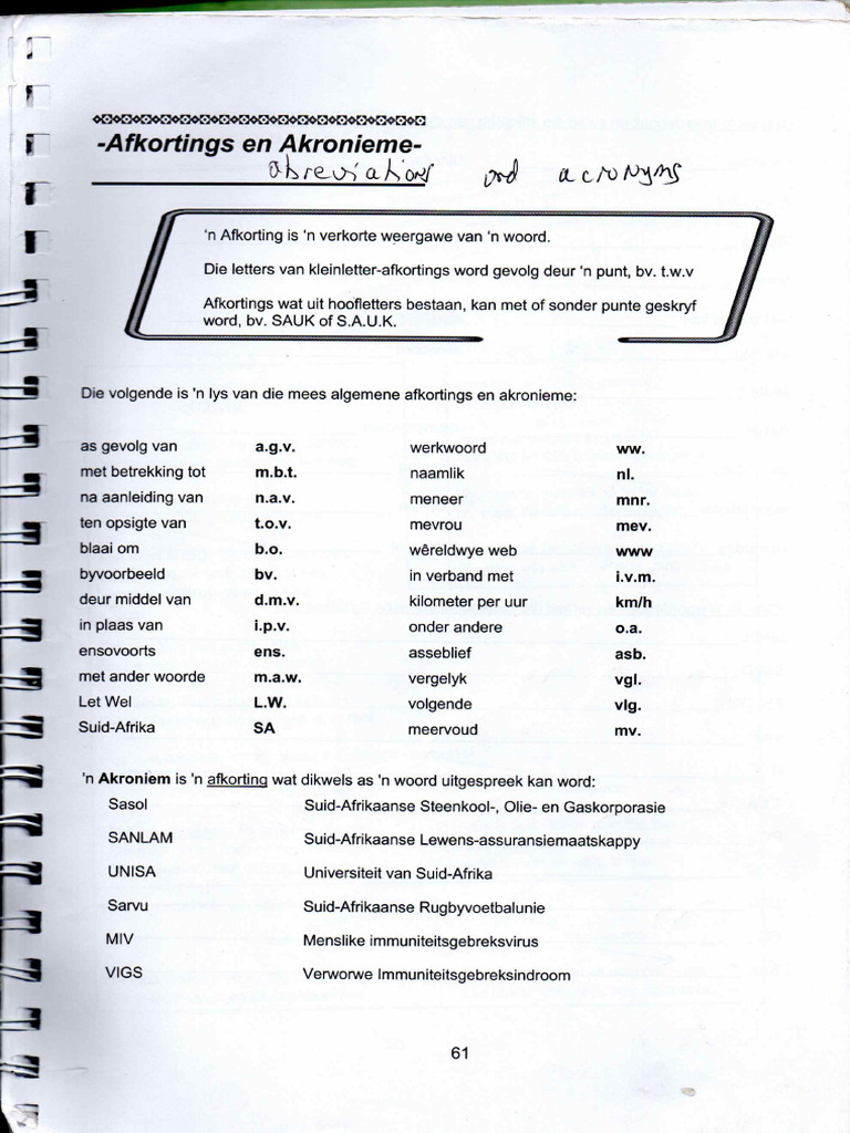 Afkortings 1 | PDF