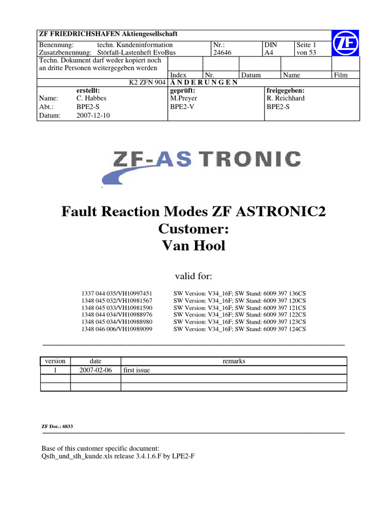 ZF Astronic - Pak8 - V34 - 16F - en | PDF | Clutch | Power Supply