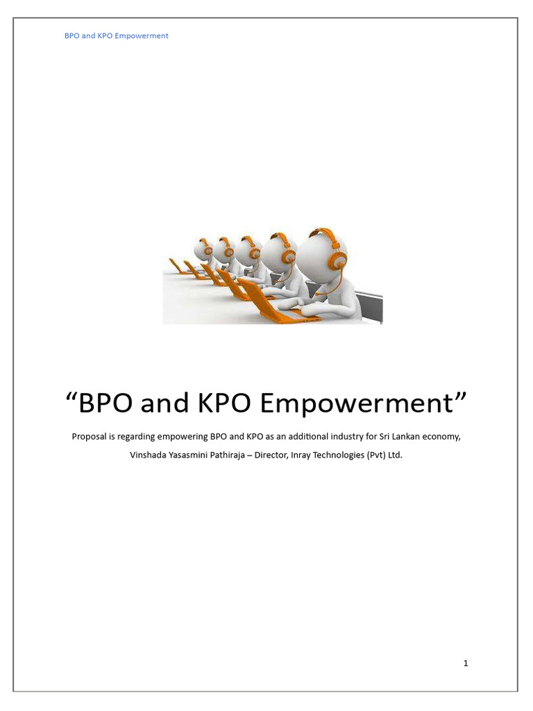 BPO and KPO Empowerment by Vinshada | PDF | Outsourcing | Business