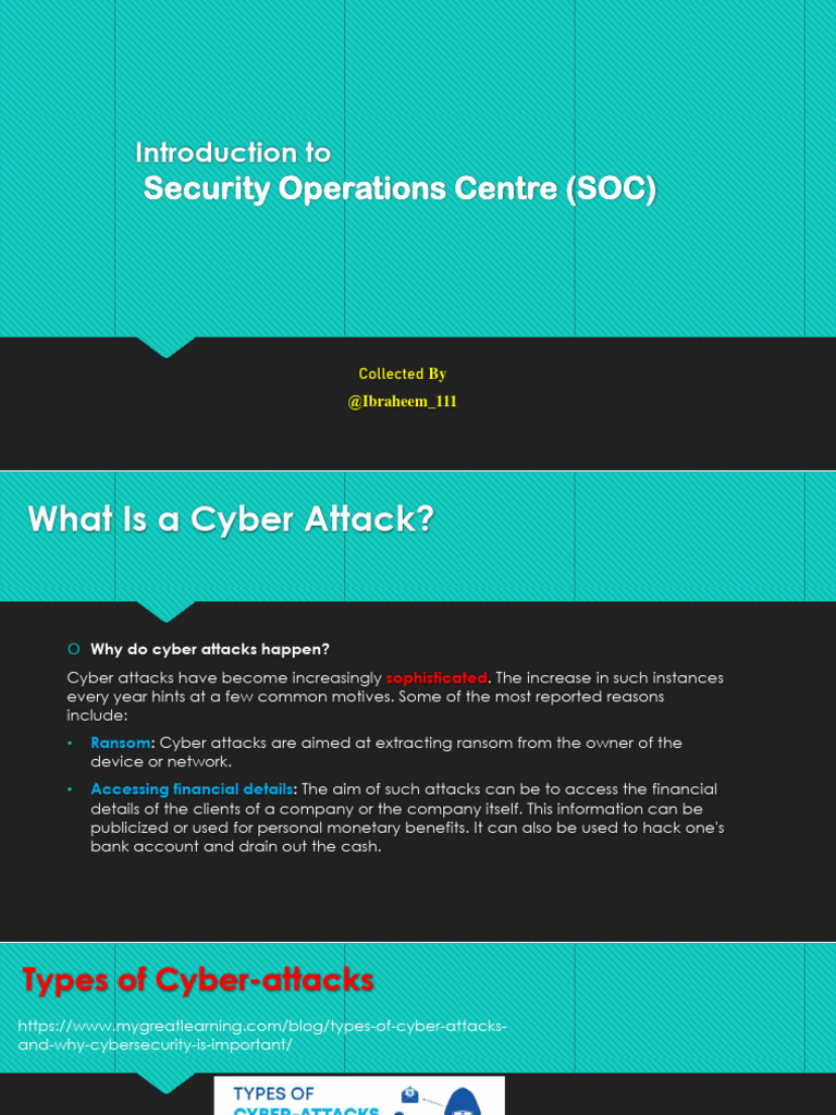 Security Operation Centers Pdf Security Computer Security