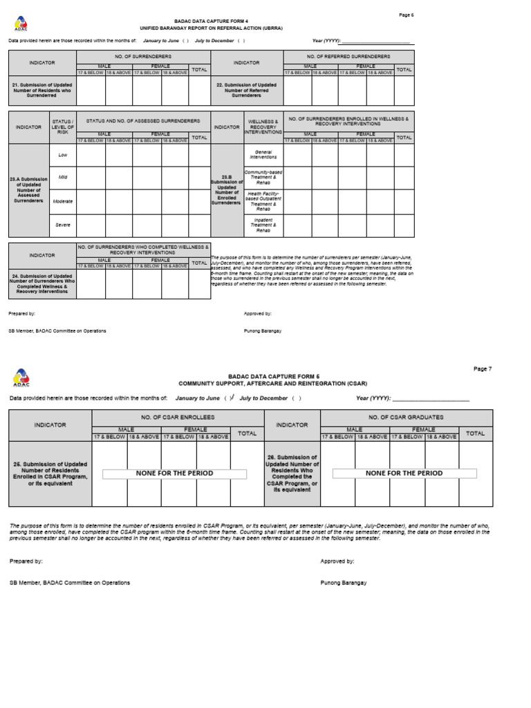 Badac Form | PDF | Health Policy | Health Care