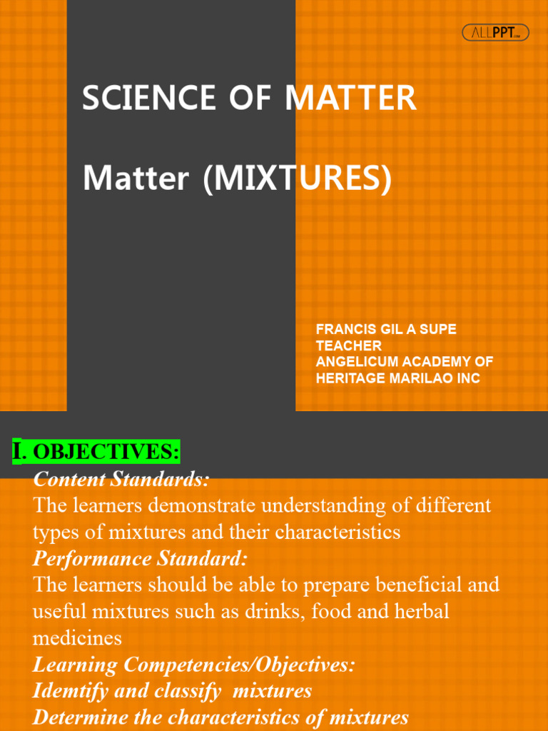 Understanding Mixtures in Science | PDF | Mixture | Homogeneity And ...