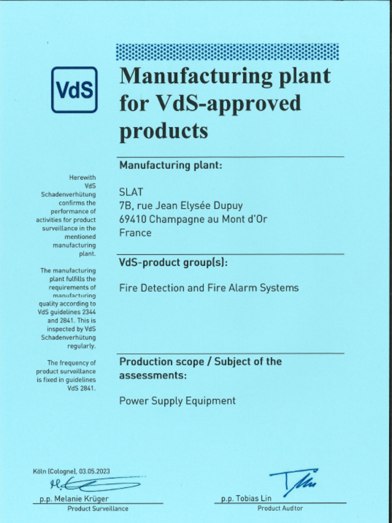 Certificat VDS | PDF