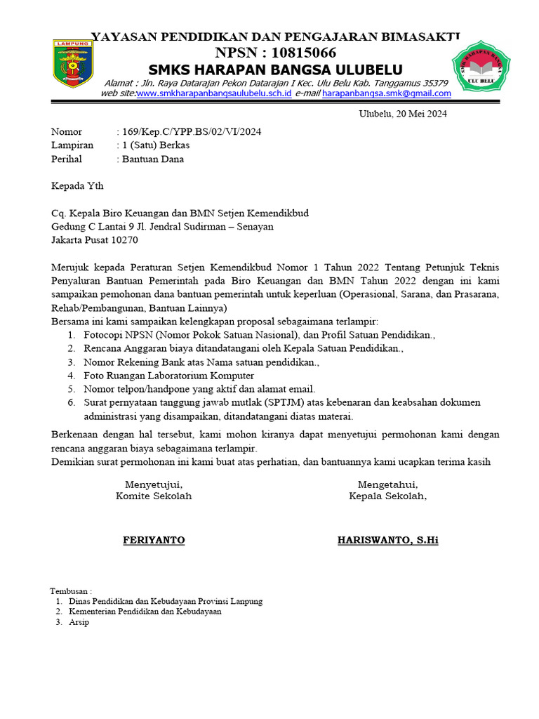 Proposal TIK SMK PGRI 1 KOTAAGUNG | PDF