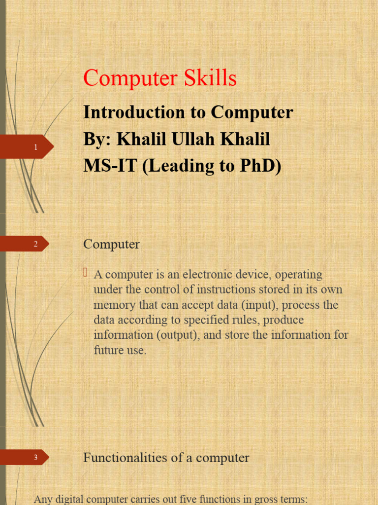 Intoduction To Computer | PDF | Computer Data Storage | Hard Disk Drive