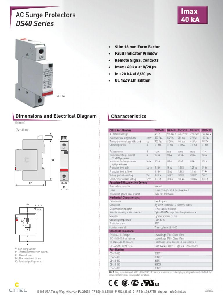 DS40 DataSheet | PDF | Alternating Current | Electrical Components