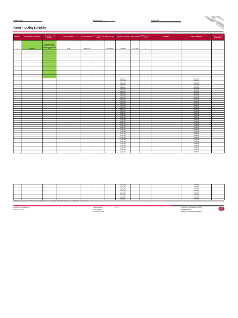 Project Hercules Master Rams Tracker 05.12.2023 | PDF