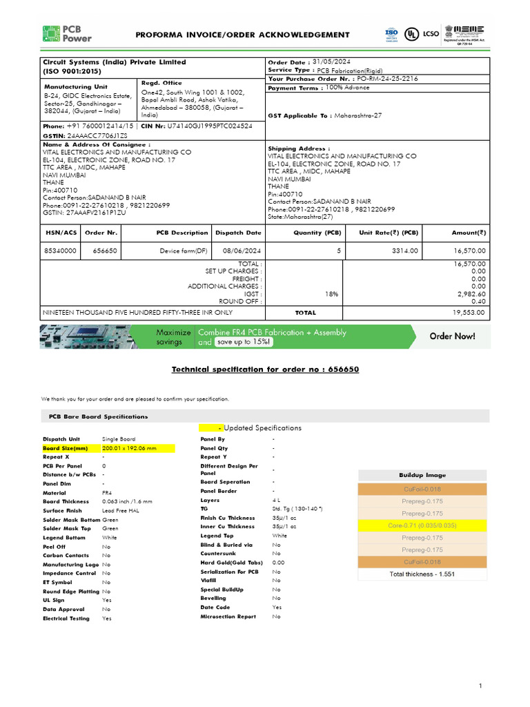 PI 656650 01062024-PCBPower | PDF | Printed Circuit Board