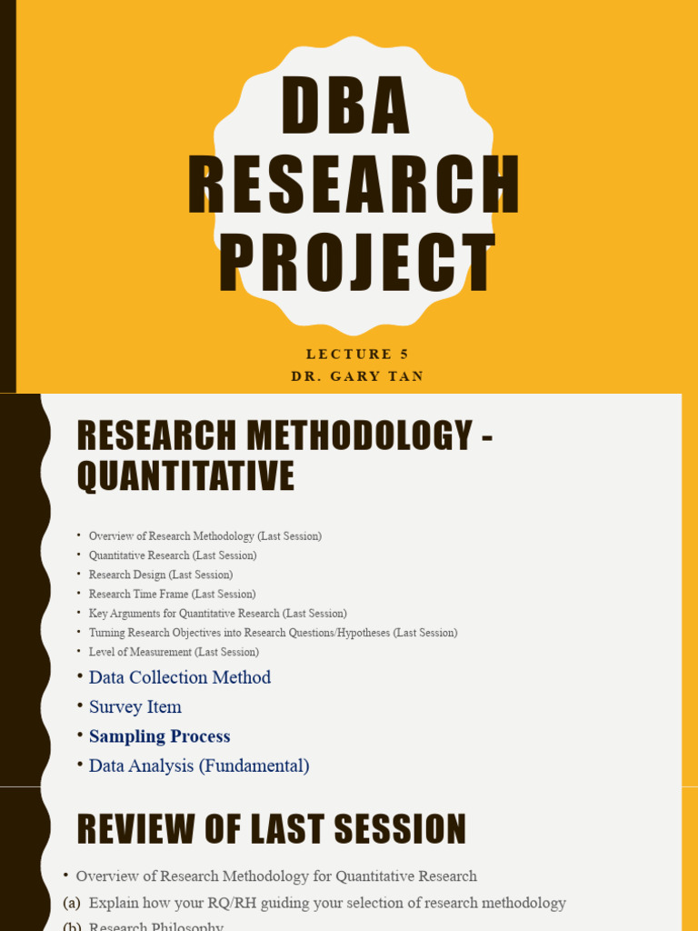 3.1 C4 - Research Methodology - Quantitative 2 - 08072023 | PDF | Sampling (Statistics) | Survey ...