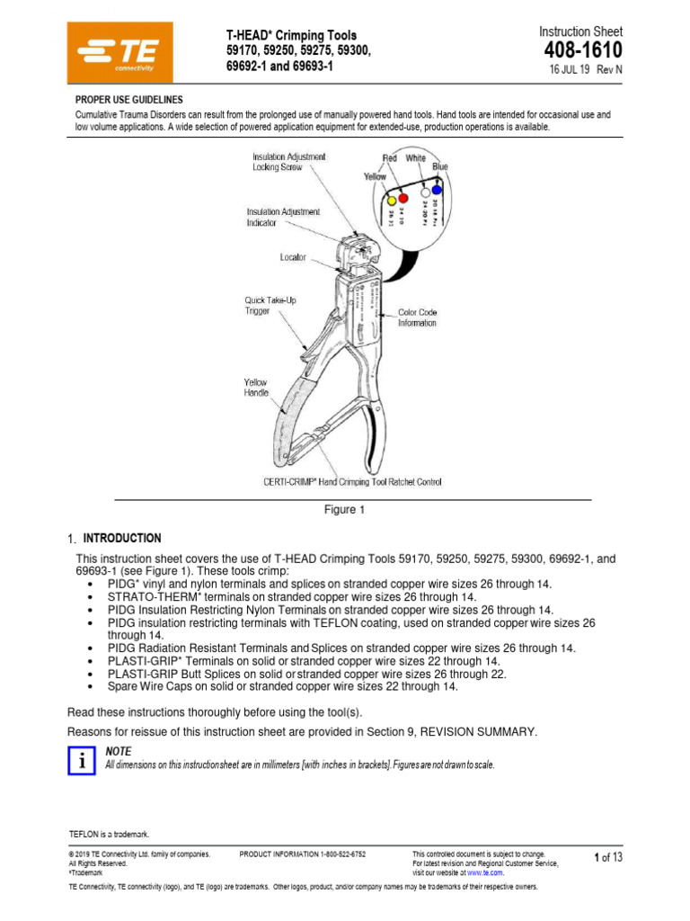 Crimp Tool Manual | PDF | Electrical Connector | Wire