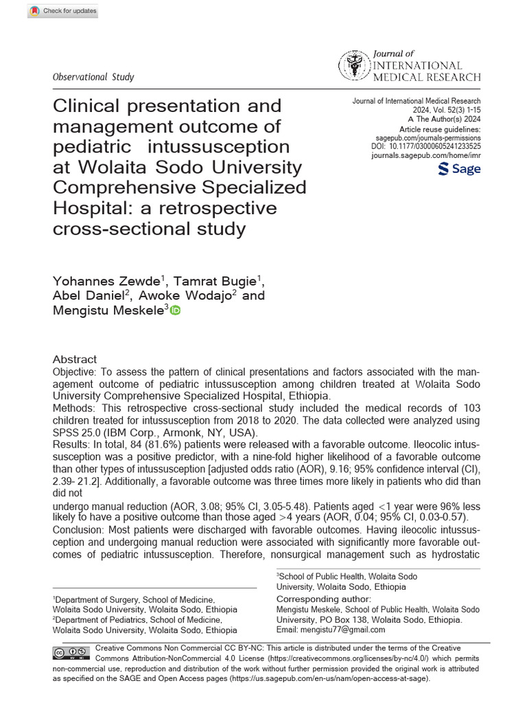 Zewde Et Al 2024 Clinical Presentation and Management Outcome of ...