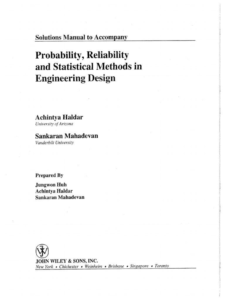 Probability, Engineering Design by Haldar | PDF