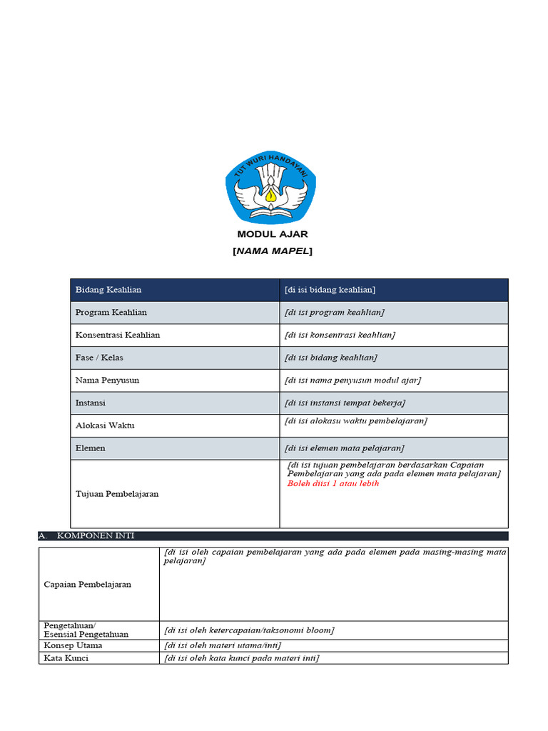 Template Modul Ajar-1 | PDF