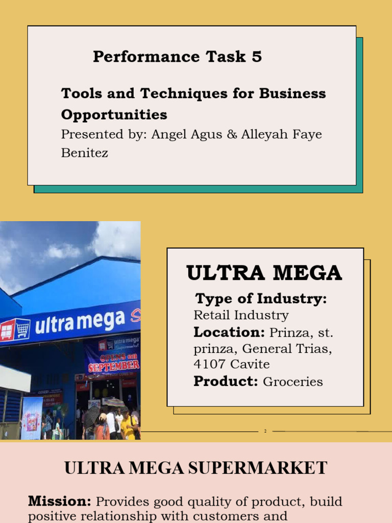 Performance Task 5: Tools and Techniques For Business Opportunities | PDF | Grocery Store ...