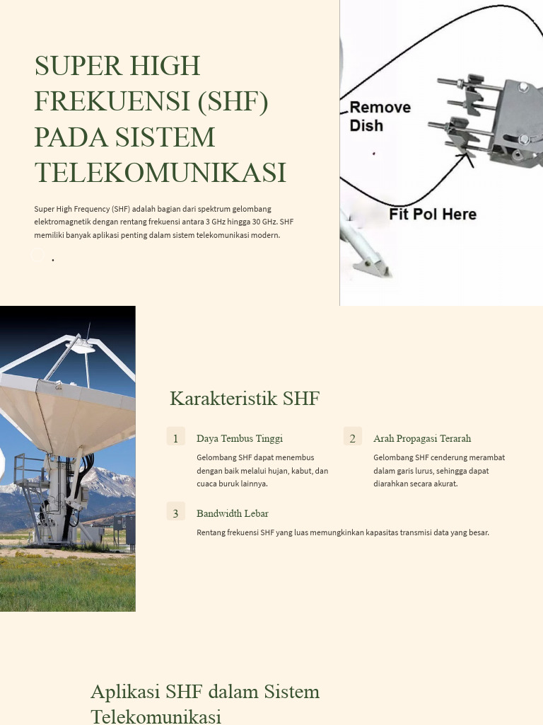 Super High Frekuensi Shf Pada Sistem Telekomunikasi | PDF