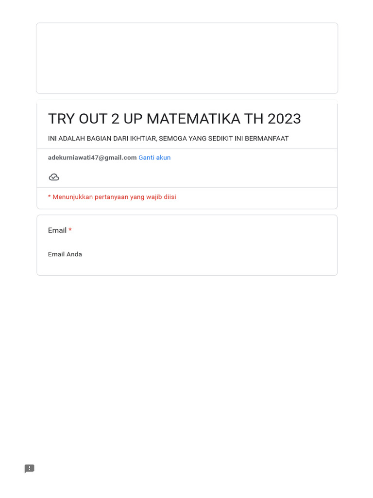 Try Out 2 Up Matematika TH 2023 | PDF