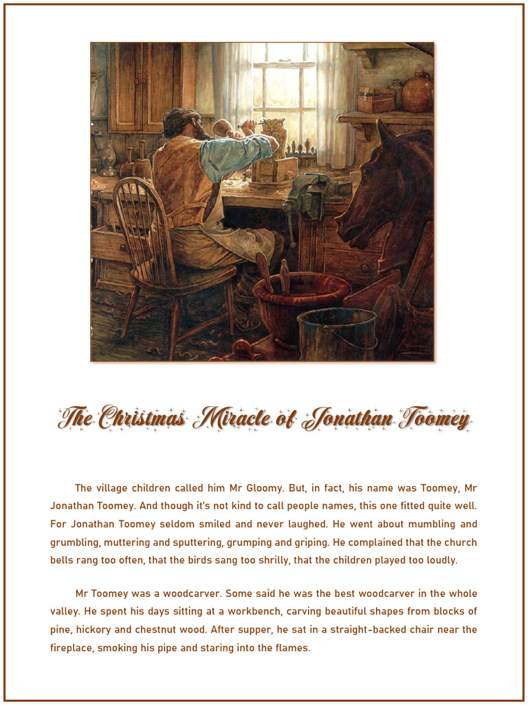 The Christmas Miracle of Jonathan Toomey Susan Wojciechowski | PDF ...