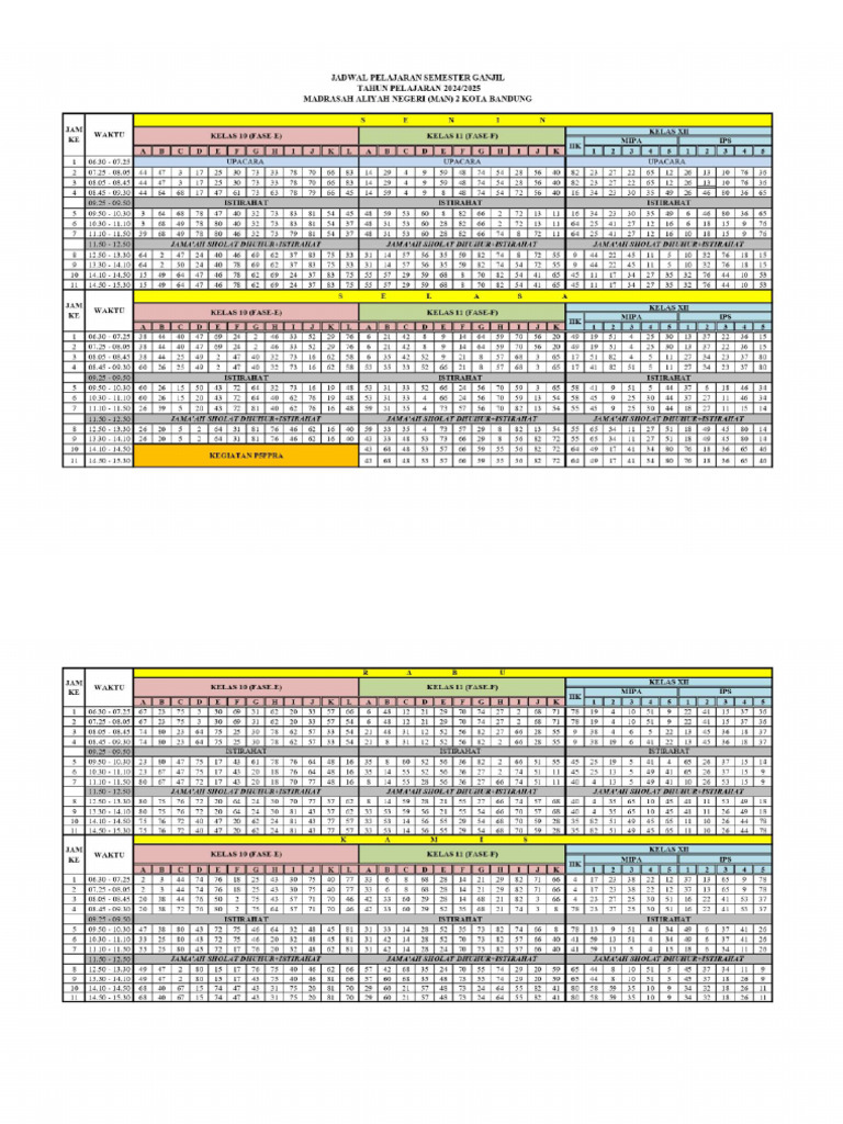 Jadwal KBM Revisi | PDF