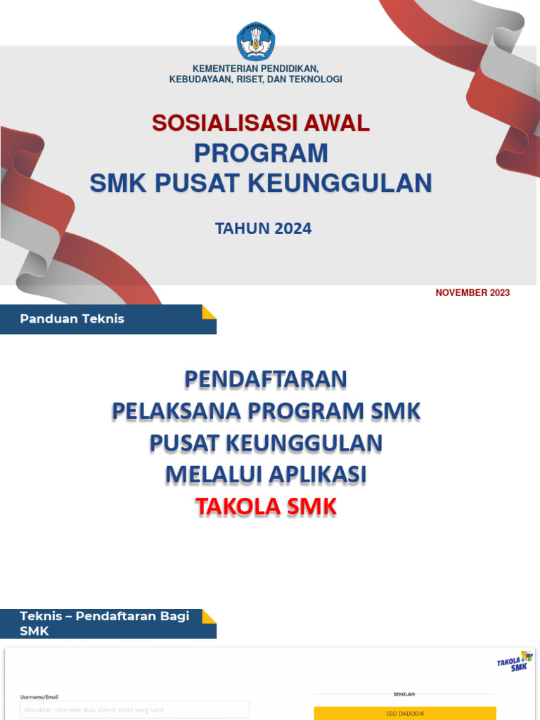 Panduan Pendaftaran SMK Pusat Keunggulan | PDF | Teknologi & Rekayasa