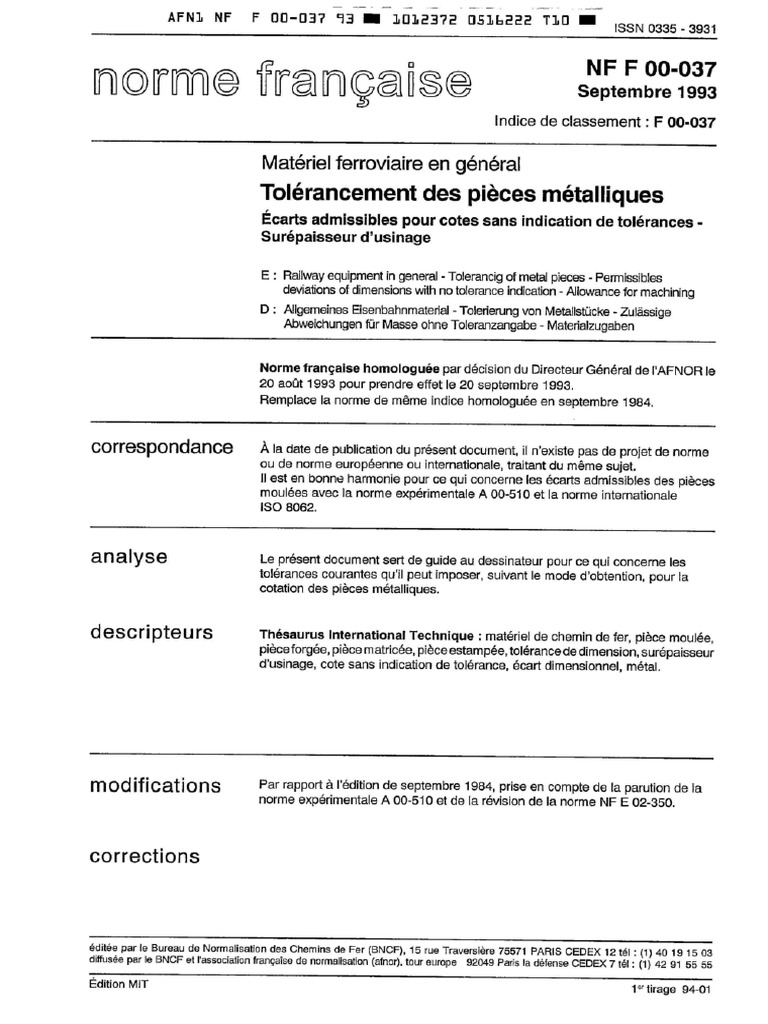 NF F00 037 1993 | PDF