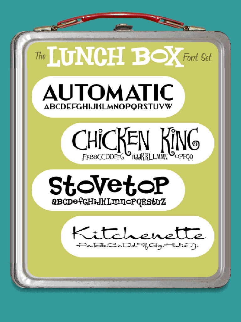 (FDINER) The Lunch Box Font Set | PDF