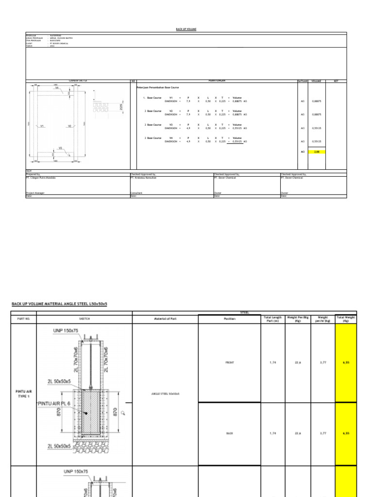 Contoh Perhitungan Volume | PDF