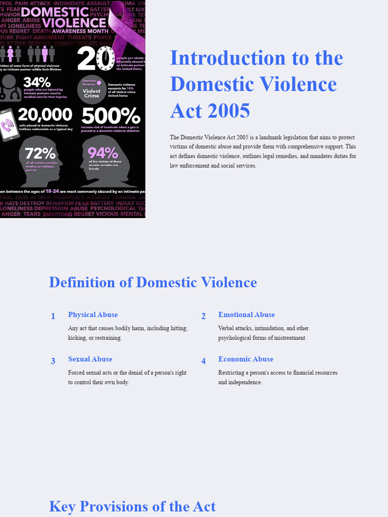 Introduction To The Domestic Violence Act 2005 | PDF | Restraining ...