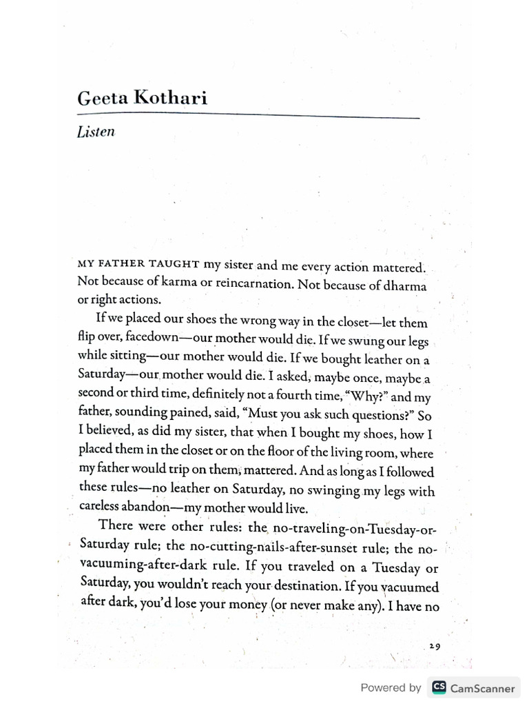 Listen - Geetha Kothari | PDF