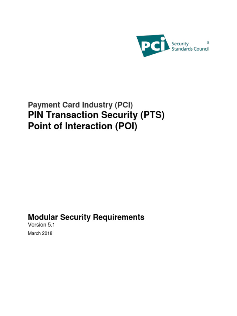 PCI PTS POI SRs v5-1 | PDF | Payment Card Industry Data Security ...