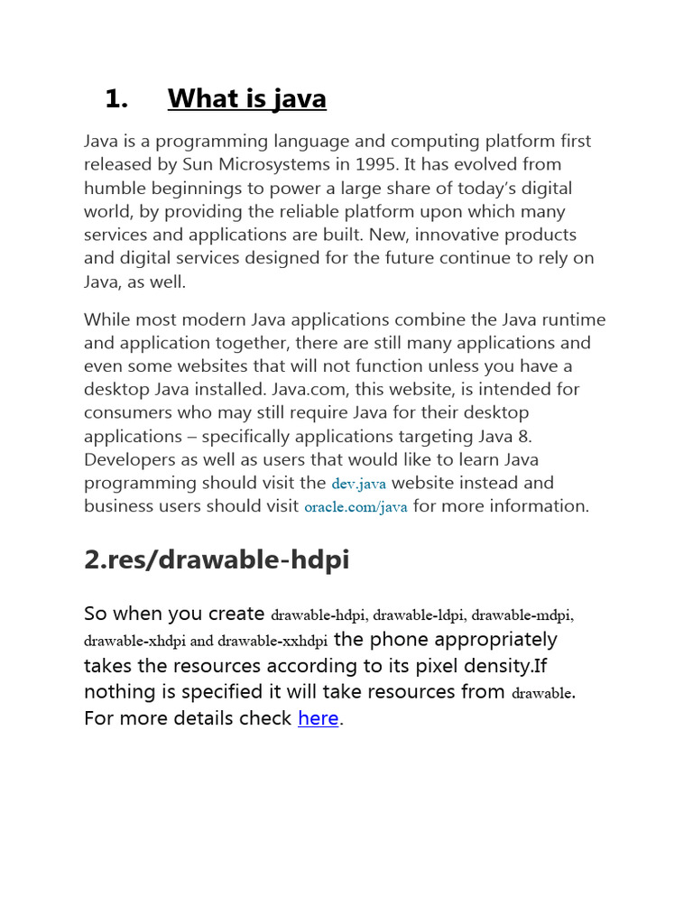 What Is Java: 2.res/drawable-Hdpi | PDF | Technology & Engineering