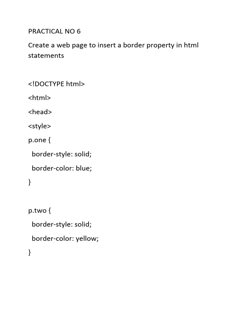 HTML Border Property Tutorial | PDF | Career & Growth | Business