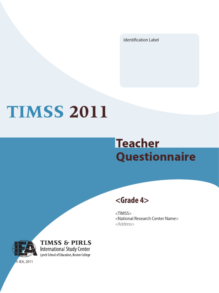 Timss: Teacher Questionnaire | PDF | Mathematics | Teachers