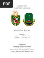 Case Presentation Laryngitis TB 70 Tahun | PDF | Larynx | Tuberculosis
