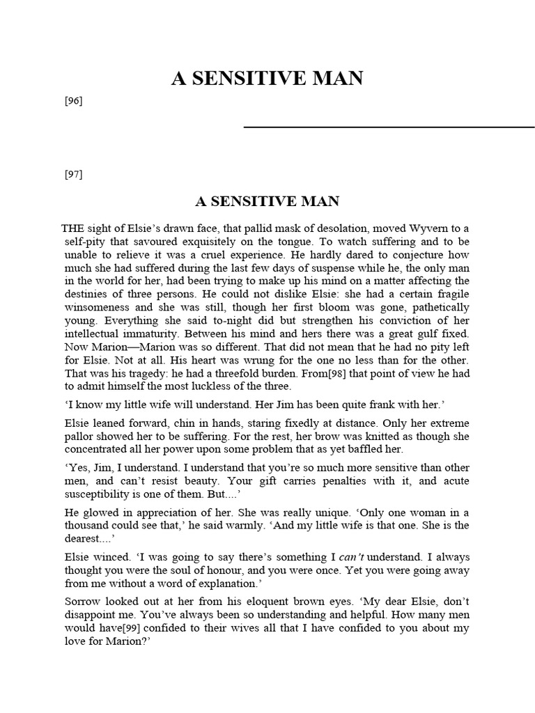 A SENSITIVE MAN | PDF
