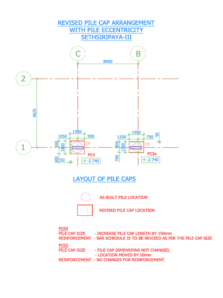Detail Corrections for Pile Eccentricity | PDF