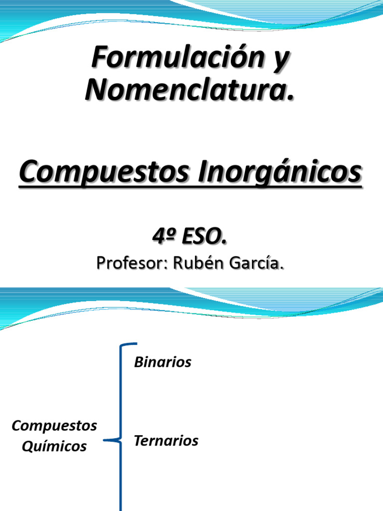 Nomenclatura de Ácidos Inorgánicos | PDF | Átomos | Materiales