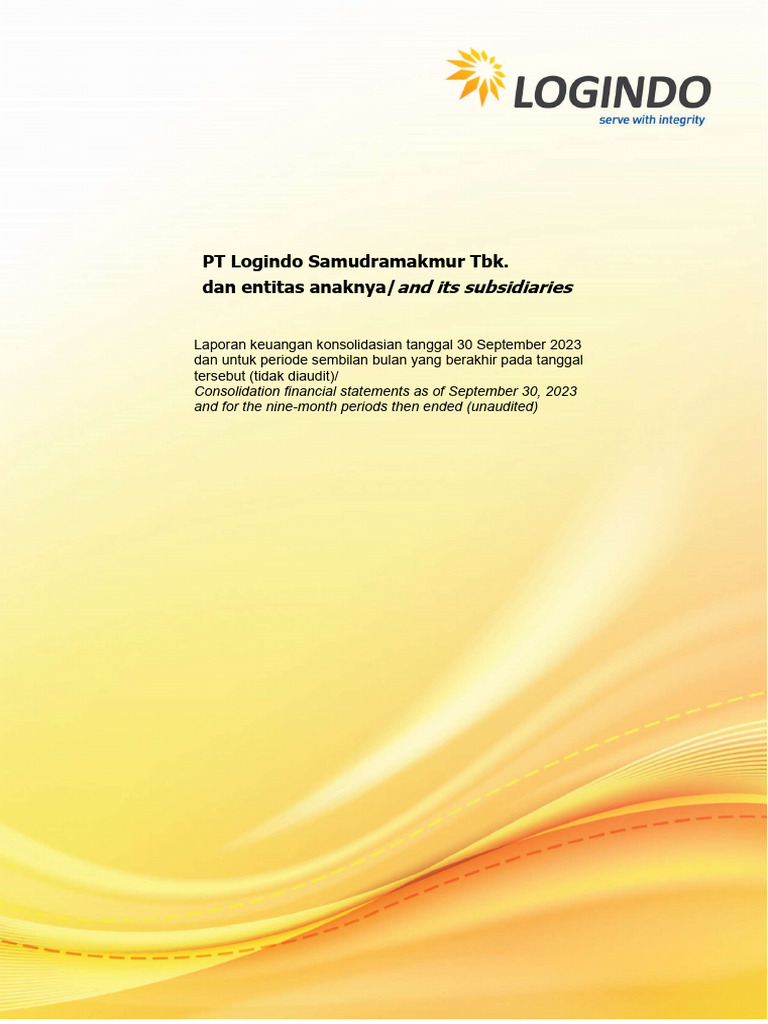 Logindo Samudramakmur TBK Bilingual 30 Sep 2023 | PDF | Equity (Finance ...