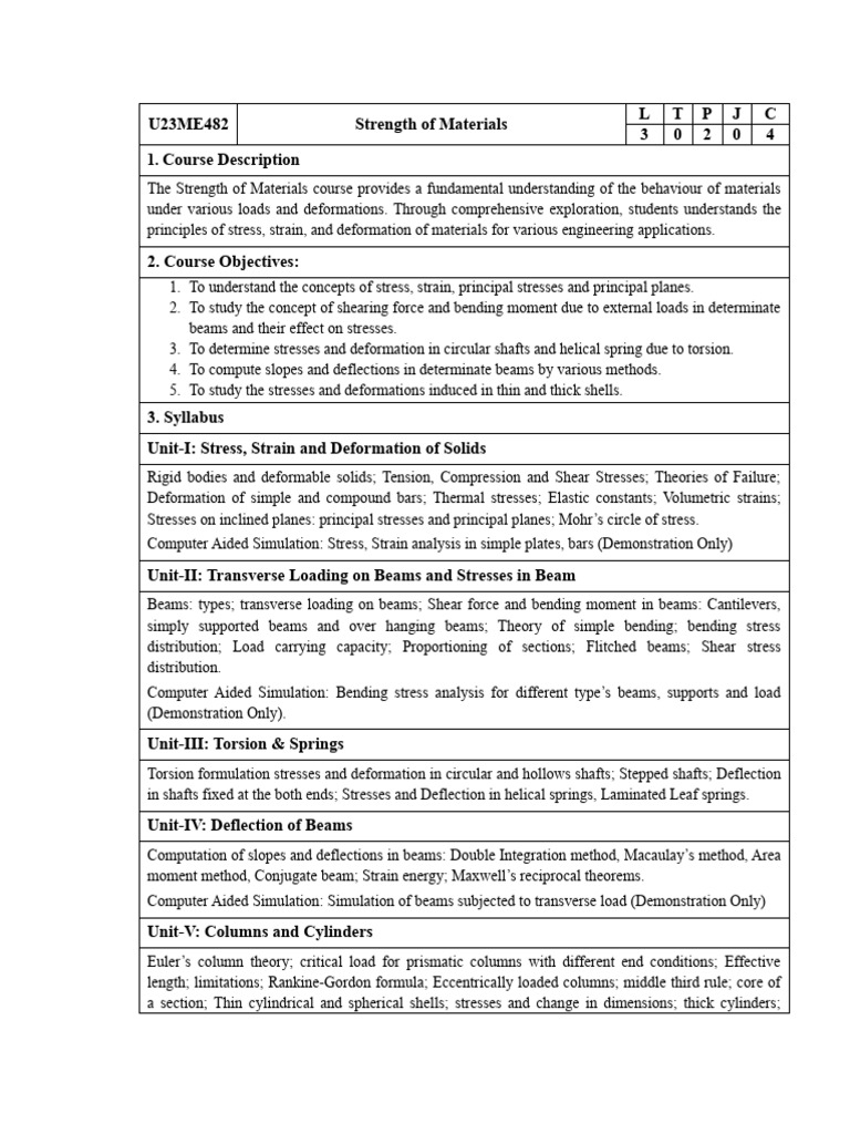 Som Pdf Beam Structure Stress Mechanics