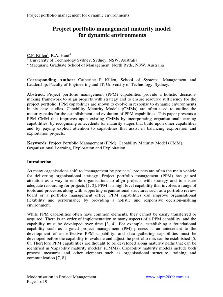 Analysis and Design of A Project Portfolio Management System | PDF ...