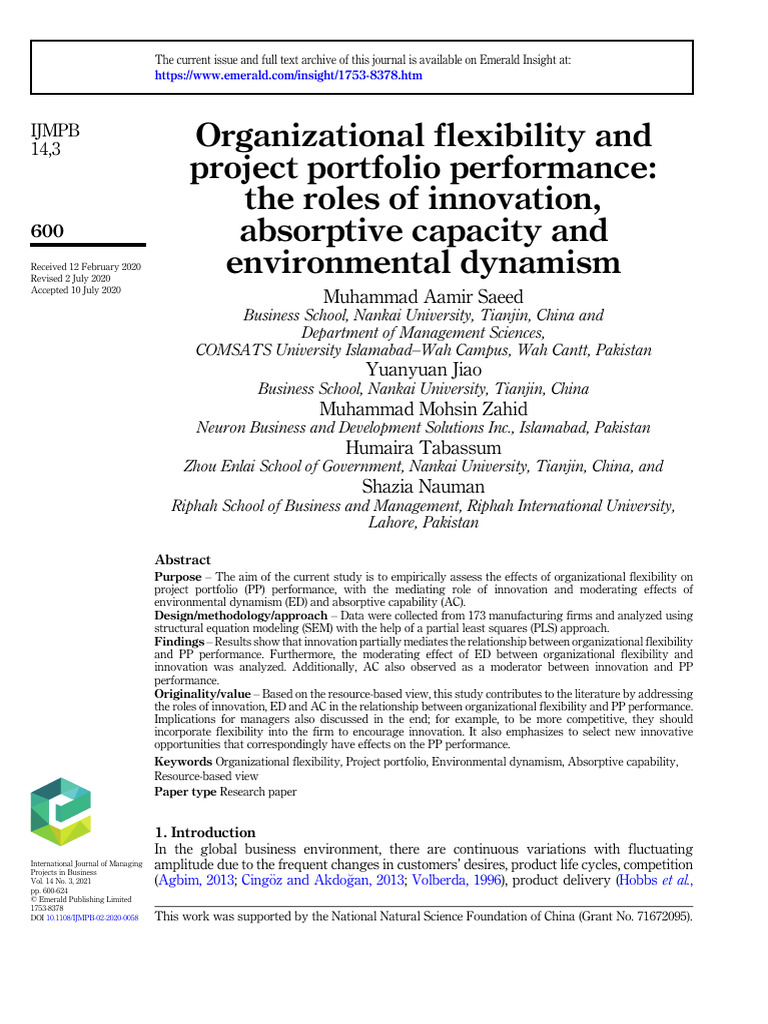 10 1108 - Ijmpb 02 2020 0058 | PDF | Innovation | Cognition