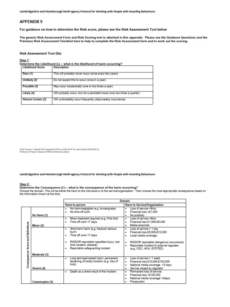 Appendix-9-Risk-Assessment | Download Free PDF | Risk | Risk Assessment