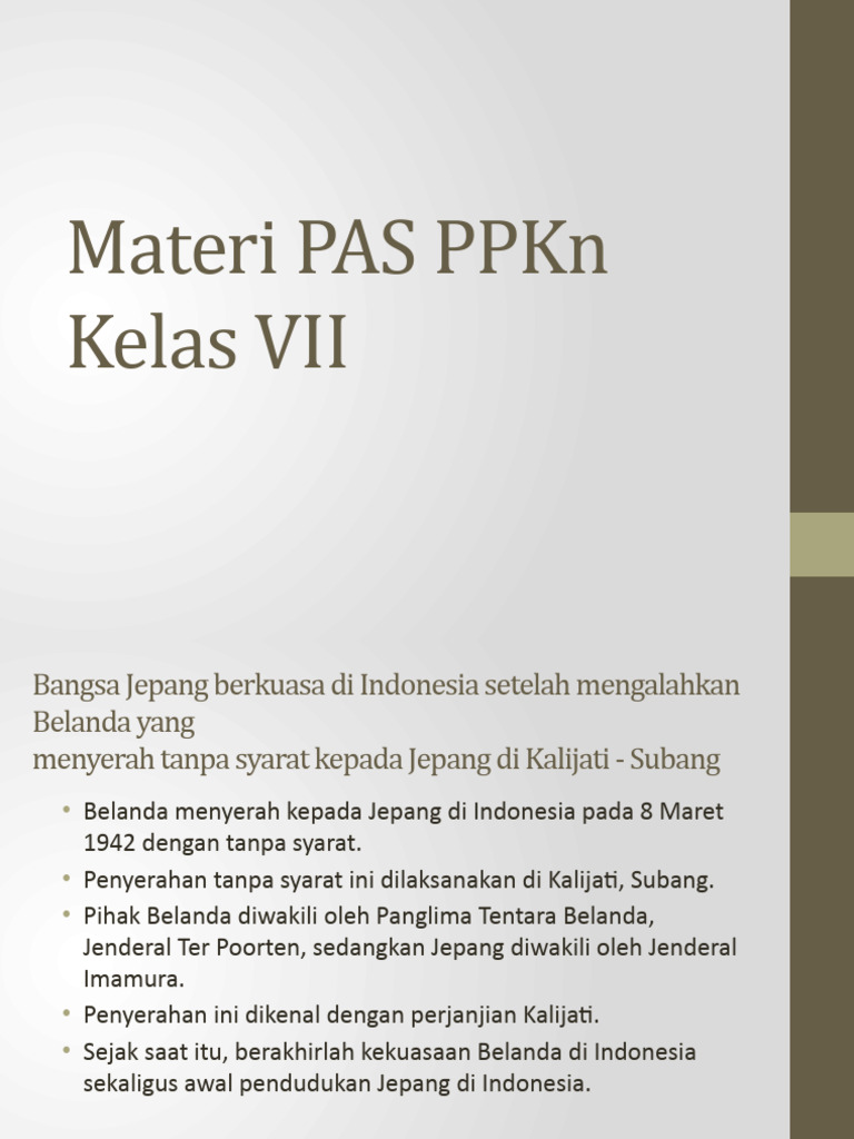 Materi PAS PPKN Kelas VII | PDF | Politik | Ilmu Sosial
