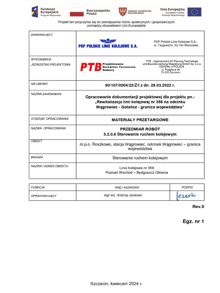 Strona tytułowa_PR_Sterowanie ruchem kolejowym | PDF