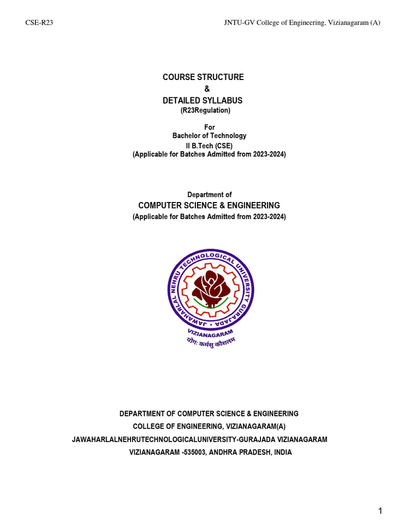 R23 III-B.tech CSE Syllabus | PDF | Pointer (Computer Programming ...