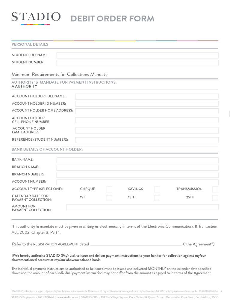 Debit Order | PDF | Payments | Banks