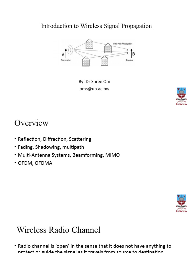 CSI464 - Mobile Computing - L4 - Wireless Signal Propagation | PDF ...
