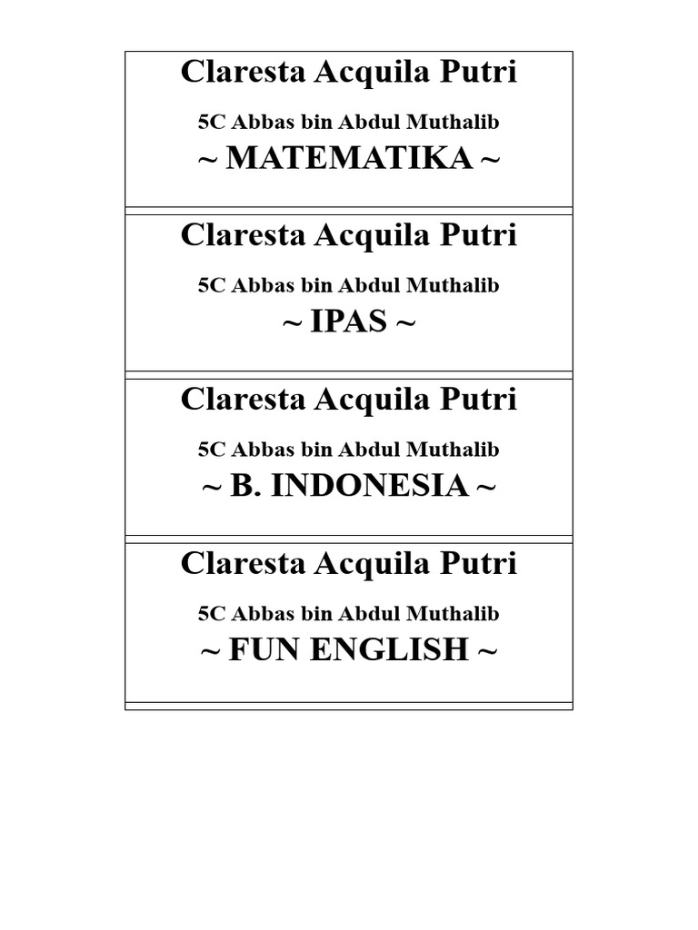 Claresta Acquila Putri Matematika Claresta Acquila Putri Ipas Claresta ...