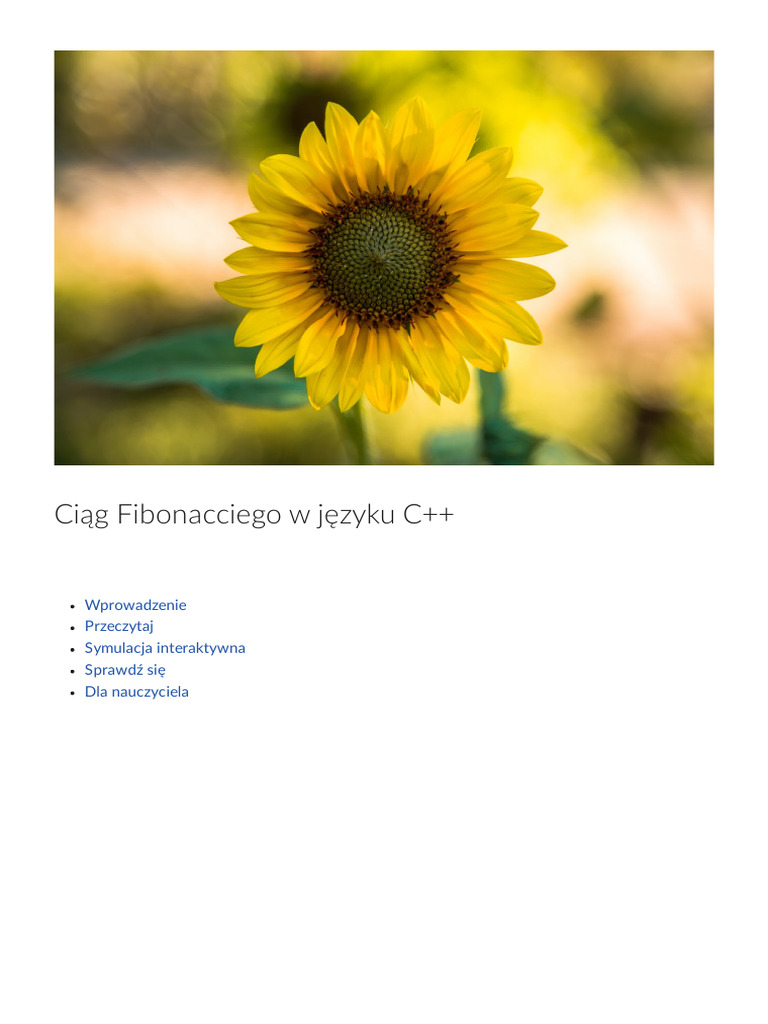 Ciag Fibonacciego W Jezyku C | PDF